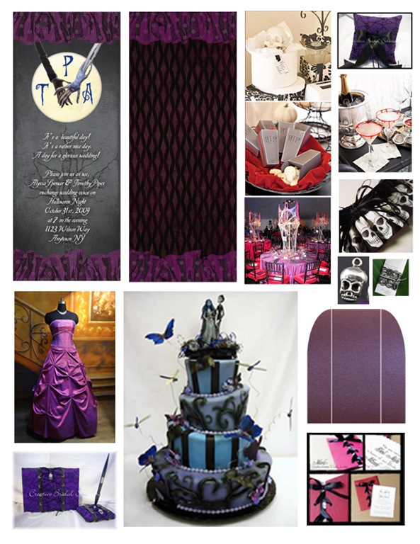 craftylilmomma the official blog: Corpse Bride Halloween wedding theme